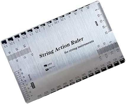 Guitar String Action Gauge Ruler Stainless Steel Guitar Ruler Double ...