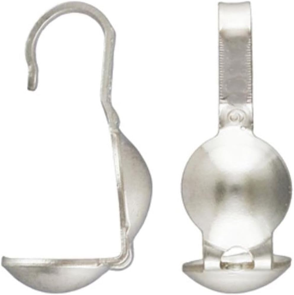 Amazon.com: 100pcs Clamshell Calotte Bead Tip 9mm Crimp End Caps ...