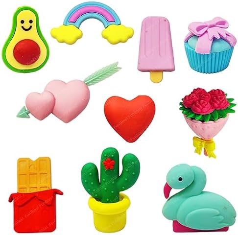 FunBlast Rainbow and Unicorn Erasers for Kids – Colorful Pencil Erasers ...