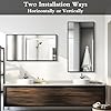 Amazon.com: KOCUUY 24x48 Inch Large Black Wall Mounted Mirror,Aluminum ...