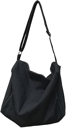 Amazon | [JIANGWEI] トートバッグ キャンバス ショルダーバッグ 大容量 一泊旅行 キャンバストート tote bag ファスナー付き 無地 肩掛け 斜め掛け バッグ ...