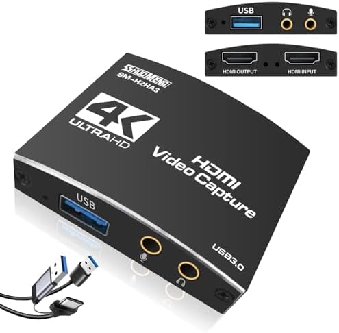 Amazon.com: Capture Card for Streaming, 4K60Hz HDMI to USB3.0 1080P ...