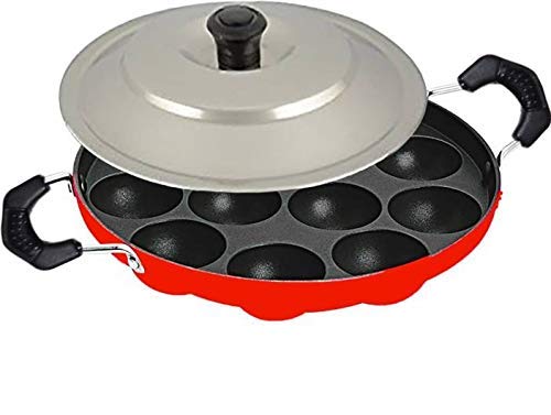 Buy Satisfactory Nation Appam Maker with Lid 12 Cavity Appam Plate ...