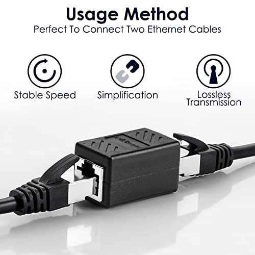 15 Pack RJ45 Coupler Ethernet Inline Connectors Network Extender ...