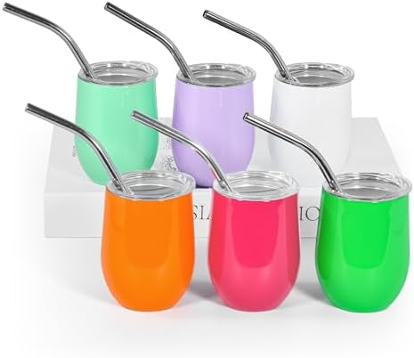 Amazon.com | AGH 3 oz Mini Tumbler Shot Glass with Straw and Lid ...