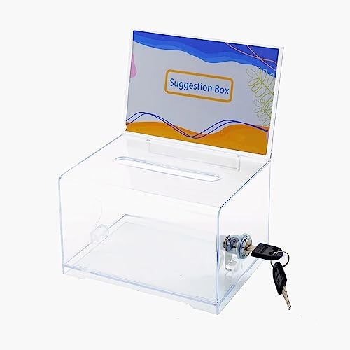 Amazon.com : Donation Ballot Box with Lock - Secure Suggestion Box ...