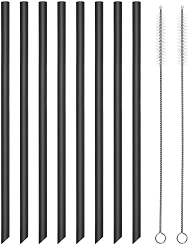 Amazon.com: Silicone Straws Set of 10 Straight Smoothies Straws Large ...