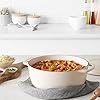 Amazon.com: Amazon Basics Cast Iron Dutch Oven Pot with Lid, Enameled ...