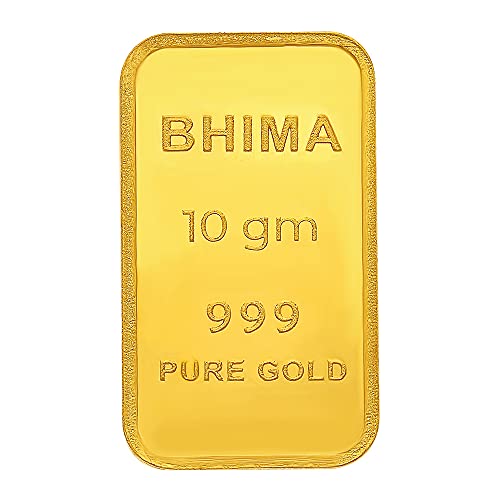 Bhima Jewellers 24k (999) Pure Gold Bar 10gm : Amazon.in: Jewellery