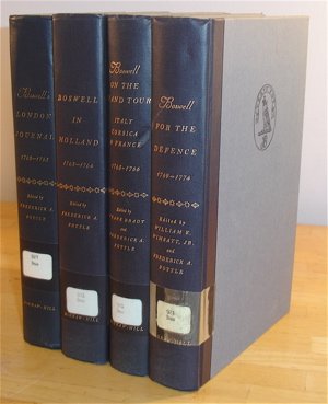 Hardover 4 vol. Yale Edition of The Private Papers of James Boswell ...