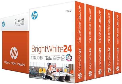 HP Printer Paper 8.5x11 MultiPurpose 20 lb 3 Ream Case 1500 Sheets 96 ...