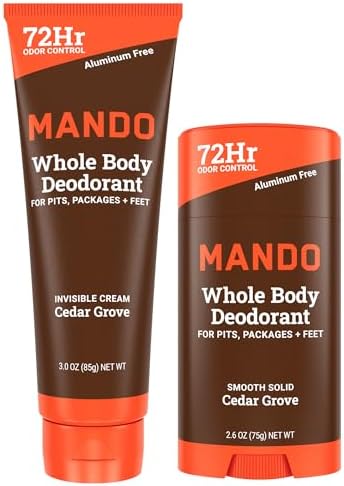 Amazon.com: Mando Whole Body Deodorant - Invisible Cream Tube and Solid ...