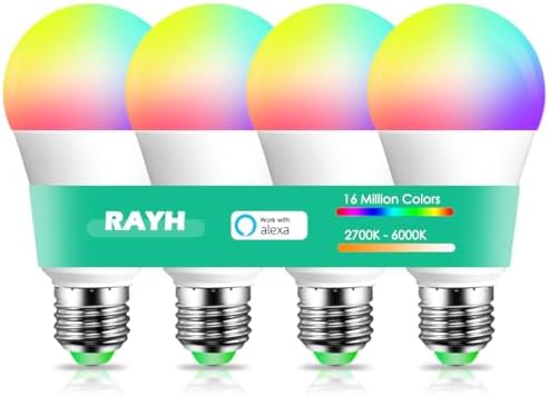 Yangcsl LED Light Bulbs 40W Equivalent, RGB Color Changing Light Bulb ...