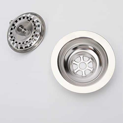 ZINGKING Kitchen Sink Waste Kit with Overflow, 114mm Stainless Steel ...