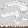 Amazon.com: SEDETA L Shaped Desk with Drawers, Reversible 62" Corner ...
