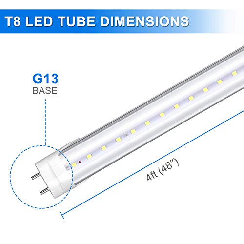 HMINLED 25 Pack 4ft T8 Single Ended Power (SEP) LED Tube Bulbs Light ...