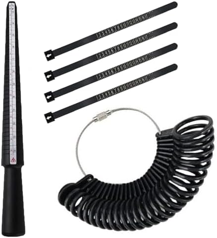 7 Pcs Ring Sizer Uk, Ring Measurement Tool, Suitable for Measuring The Correct Size of Rings ...