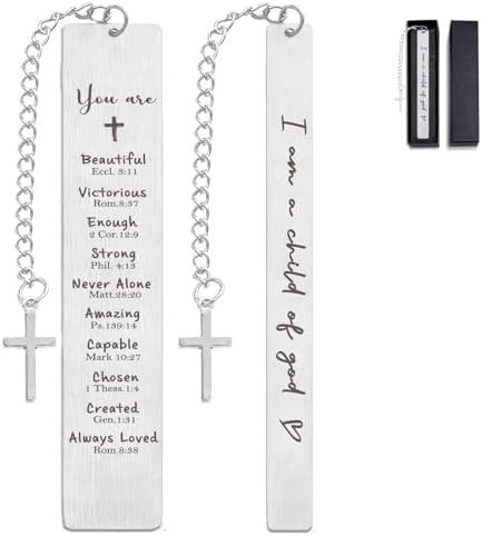 Amazon.com: 2pcs Baptism Gifts for Girl Women, Christian Bookmark Gifts ...