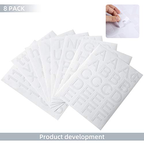 202 Pieces 8 Sheets Self-Adhesive Vinyl Letters Numbers Kit, - Want It All
