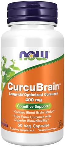 Amazon.com : NOW Supplements, CurcuBrain™ 400 mg with Longvida ...
