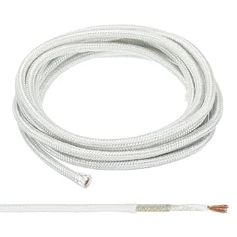 PATIKIL 9.8Ft 9AWG High Temperature Wire, -60-350 Degrees Celsius Mica Glass Fiber Electronic ...