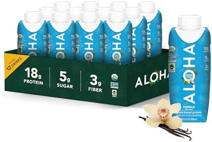 Amazon.com: ALOHA Organic Plant-Based Protein Drink – Vanilla Flavor ...