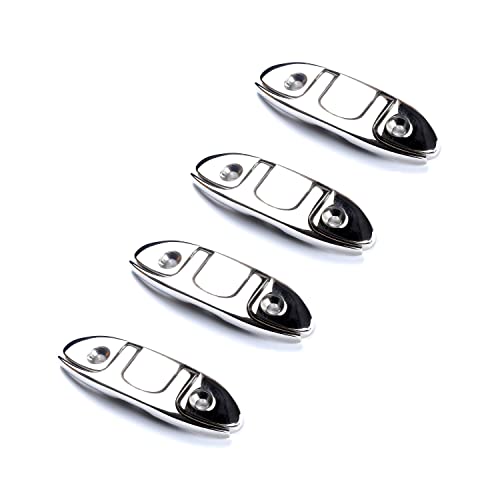 Snapklik.com : Mxeol Folding Boat Cleats Flip Up Cleat Stainless Steel ...