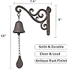 Amazon.com: Remenna Vintage Cast Iron Dinner Bell Outdoor Wall Mounted ...