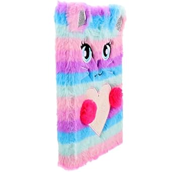 Notebook Cartoon Diary Kids Planner Fuzzy Animal Journal Fuzzy Notepad ...