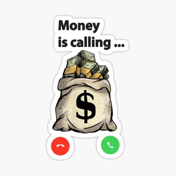 Amazon.com: Money is Calling Sticker Decal for Wall, Laptop, Cell ...