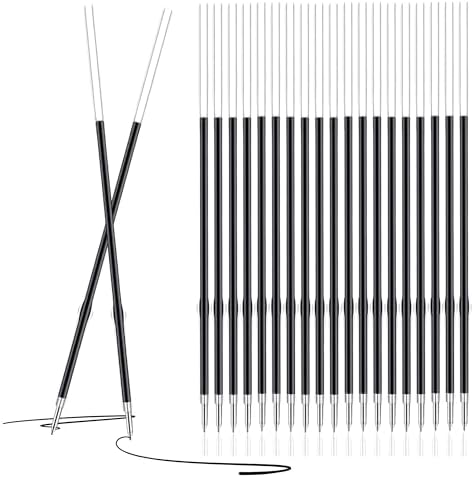 0.7mm Retractable Pen Refills - Black Ballpoint Ink Refills for Pens ...