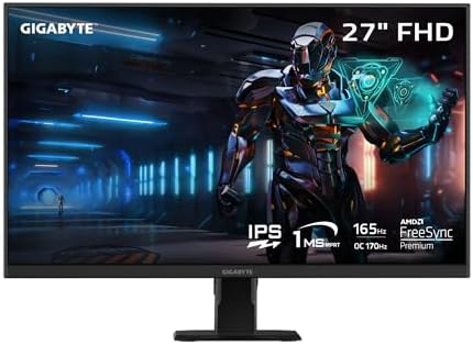 Amazon.com: GIGABYTE GS27F 27" 165Hz 1080P Gaming Monitor, 1920 x 1080 ...