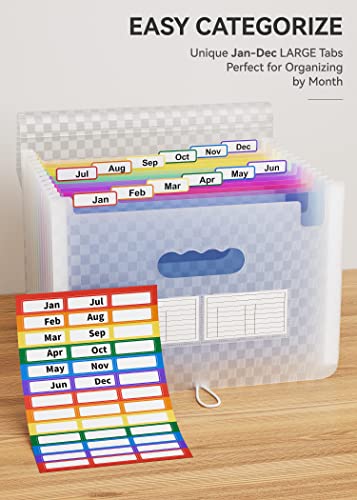 Snapklik.com : ABC Life 12 Pockets Accordion File Organizer Expanding ...