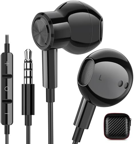 Amazon.com: Wired Earbuds Headphones 3.5mm Jack for MP3 Player MP4 ...