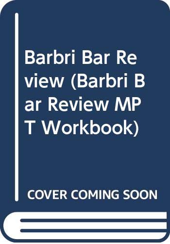 Barbri Bar Review (Barbri Bar Review MPT Workbook): Peter Jan ...