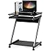 Yaheetech Z-Shaped Small Computer Desk with Sliding Keyboard 4 Wheels ...