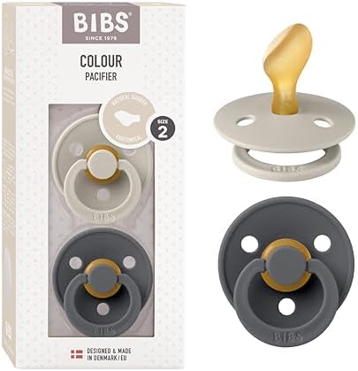 Amazon.com : BIBS Pacifiers 6-18 Months | Set of 2 Colour Pacifier with ...