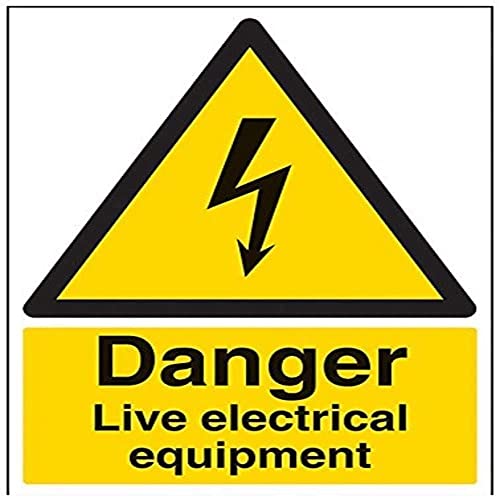 VSafety Danger, Live Electrical Equipment Warning Sign – Portrait ...