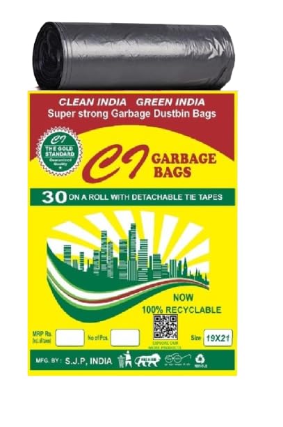Clean India - Plastic Garbage Bags | Black Dustbin Bags Garbage Bags ...