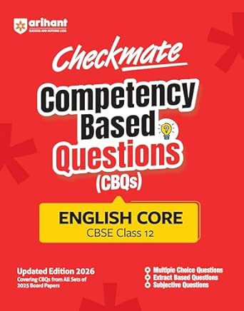 Arihant Checkmate CBQs English Core For CBSE Class 12 | Competency ...