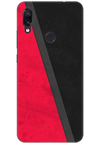 Red and Black Texture Printed Back Cover Phone Case for Redmi Note 7S ...