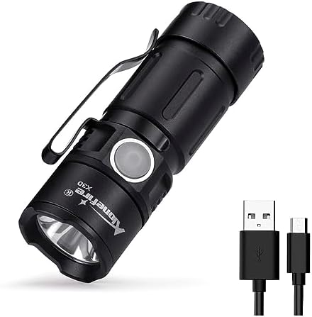 ALONEFIRE X30 Mini linterna LED recargable por USB, linterna pequeña ...