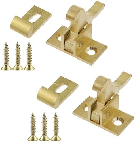 AYLIFU 2 Pack Elbow Door Latches Brass Heavy Duty Door Elbow Latch Door ...