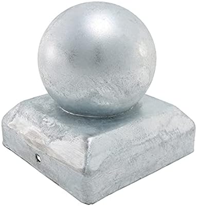 100mm Galvanised Metal Round Ball Fence Finial Post Caps - For 4" Posts ...