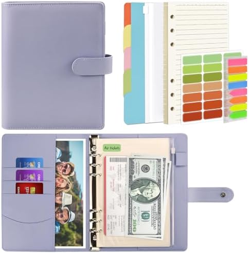 Mlife A5 Notebook Binder Set - 6 Ring PU Leather Planner,5 PCS File ...