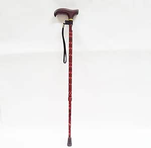 Amazon.co.jp: カインズ(CAINZ) 介護歩行杖 高さ調節10段階 71.5cm～94cm ワイン 花柄 伸縮 ステッキ アルミ 天然木 杖 軽量 歩行用 介護 介護歩行 ...