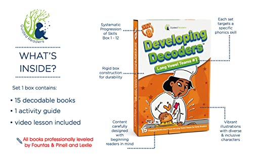 Snapklik.com : Decodable Readers: 15 Long Vowel Teams Phonics Books For ...