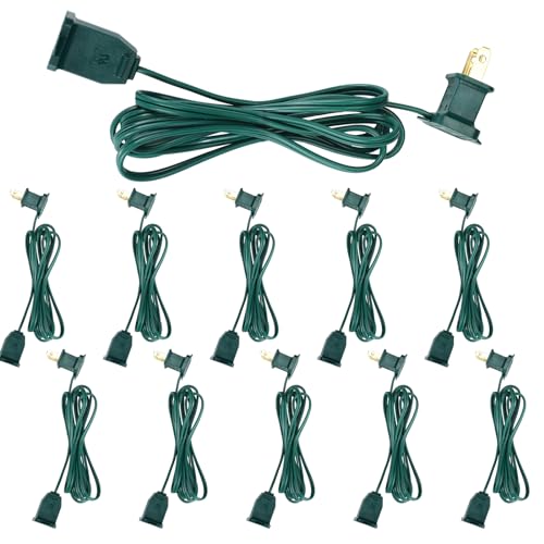 Snapklik.com : Kanayu 10 Pack Indoor Extension Cord 2 Prong Electric ...