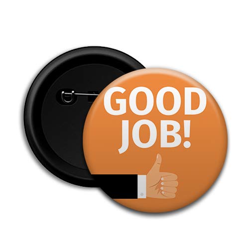 Buy Employee of the month Good job badge - Round Button Badge - Dot ...