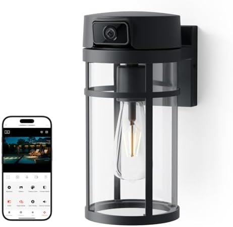 Amazon.com: Jarnex Outdoor Porch Light Security Camera, 2K HD Live View ...